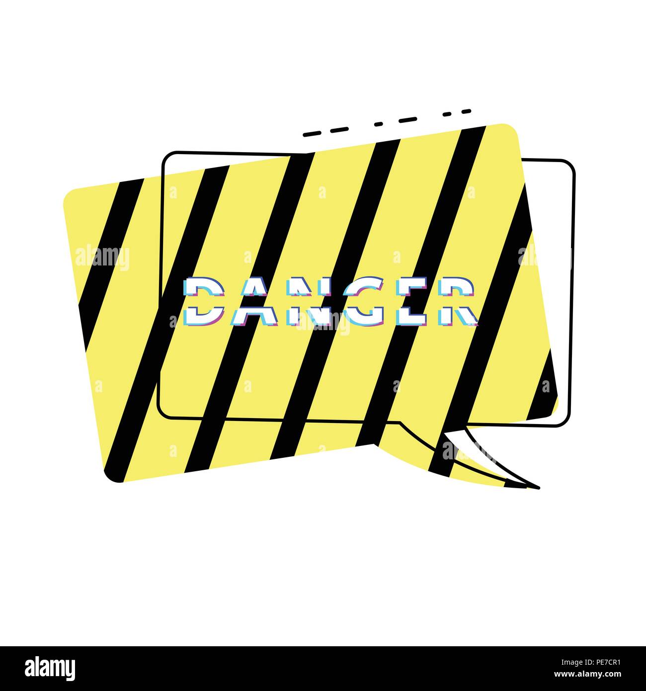 Danger card isolated on white background. Vector illustration Stock ...