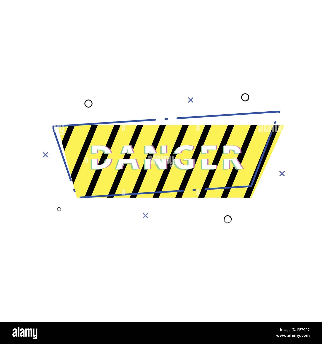 Danger card isolated on white background. Vector illustration Stock ...