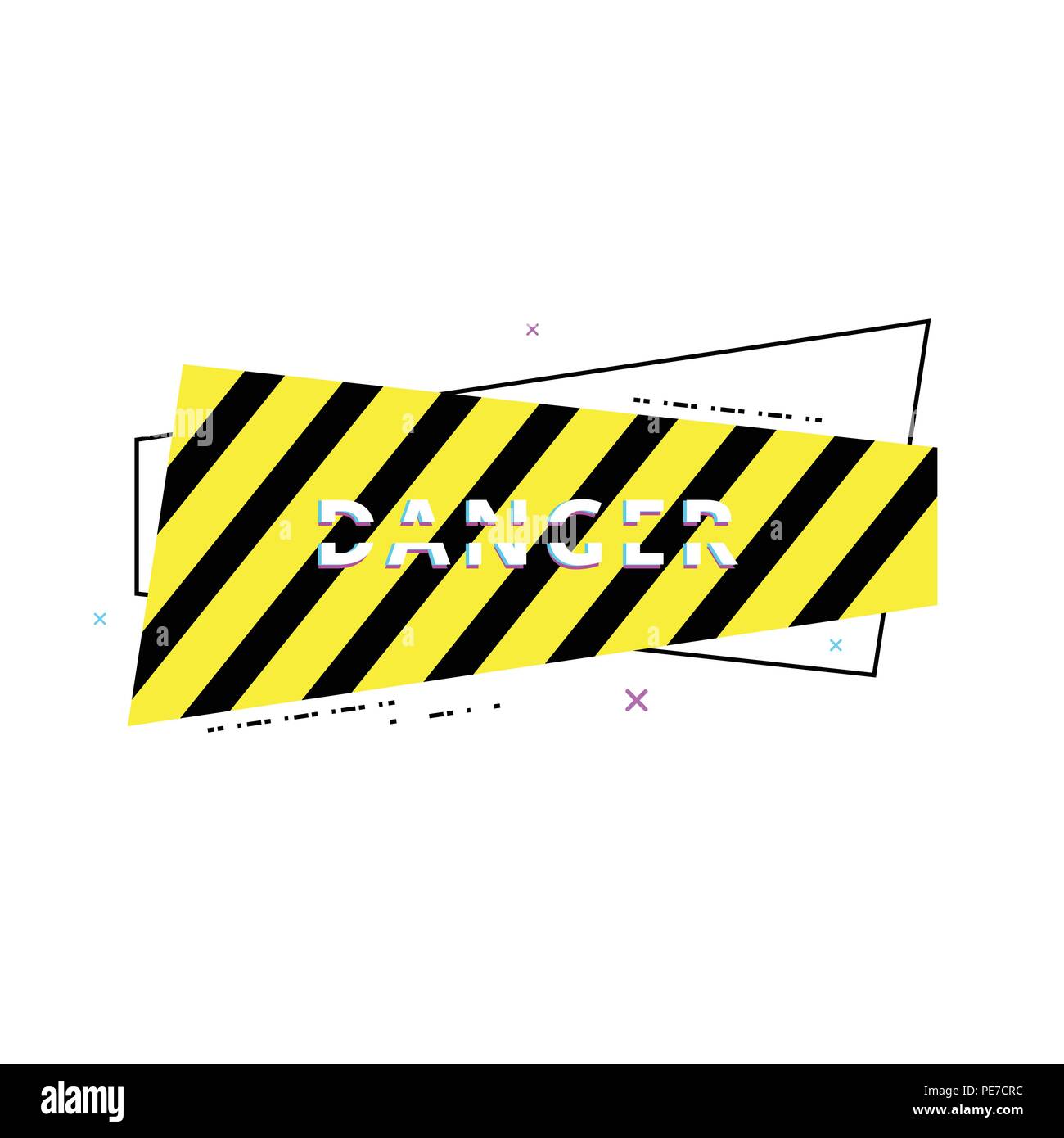 Danger card isolated on white background. Vector illustration Stock ...