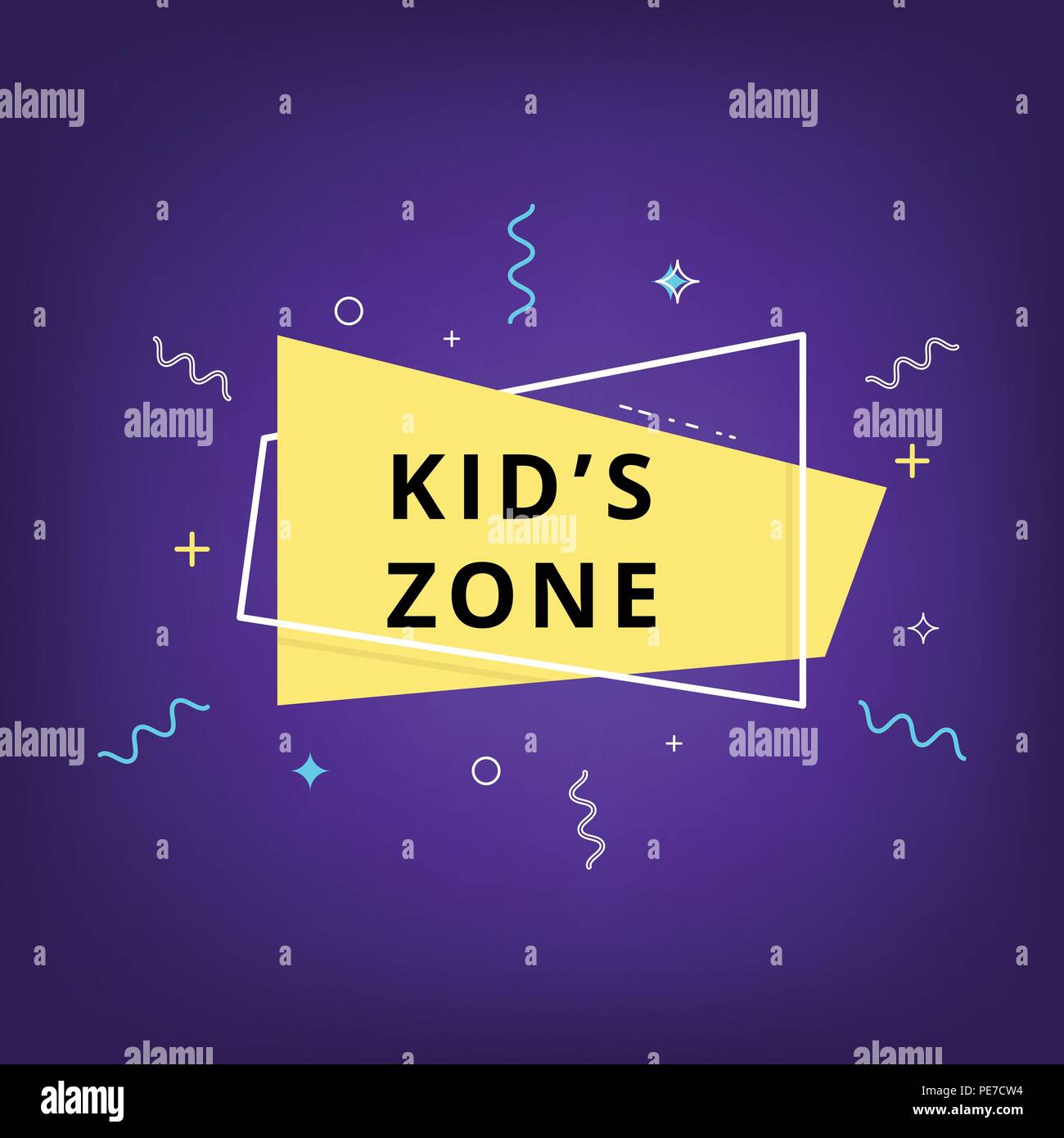 Kid's zone card. Vector illustration Stock Vector Image & Art - Alamy