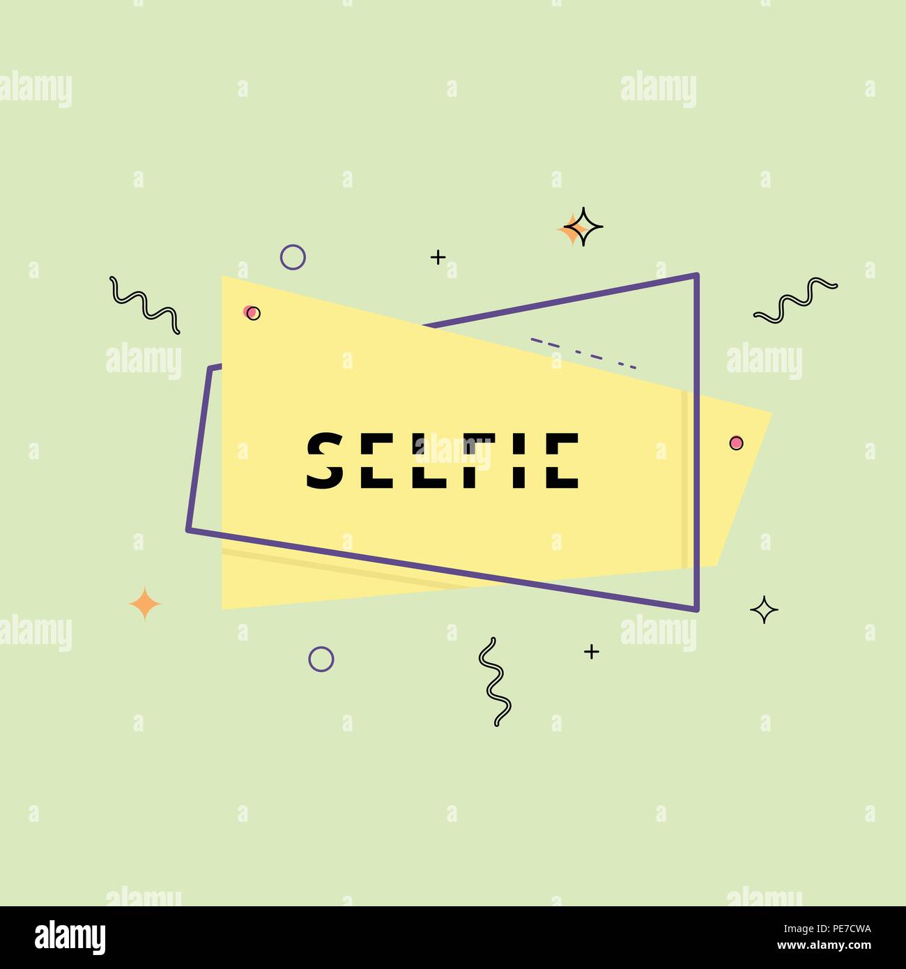 Selfie card isolated on white background. Vector illustration Stock ...