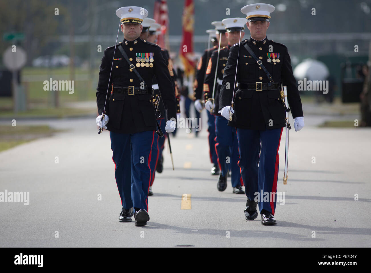 U.S. Marines with the School of Infantry-East (SOI-East) Sword Detail ...
