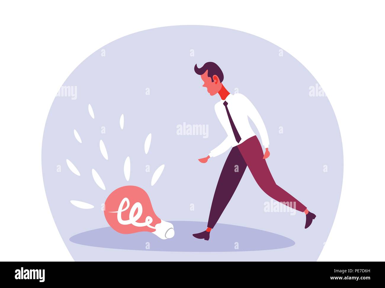 businessman light lamp new idea concept male innovation business ideas ...