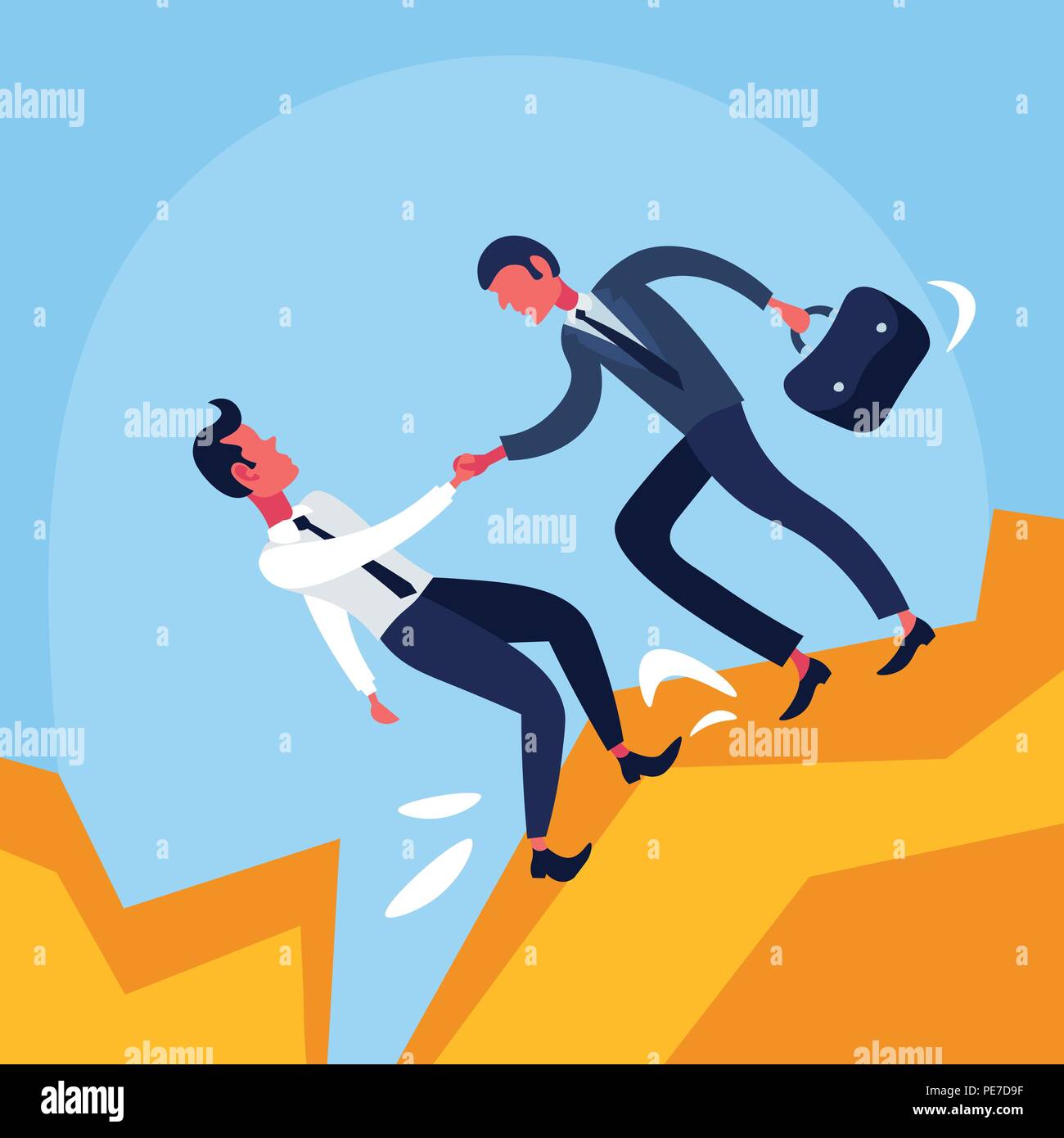 Cartoon people helping hi-res stock photography and images - Alamy