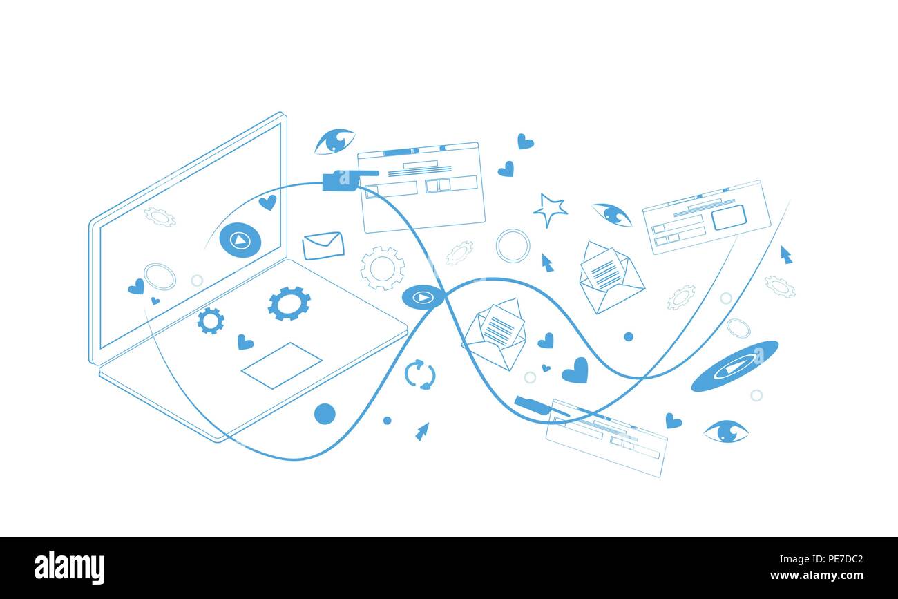 web browsing laptop screen synchronization online computer application ...