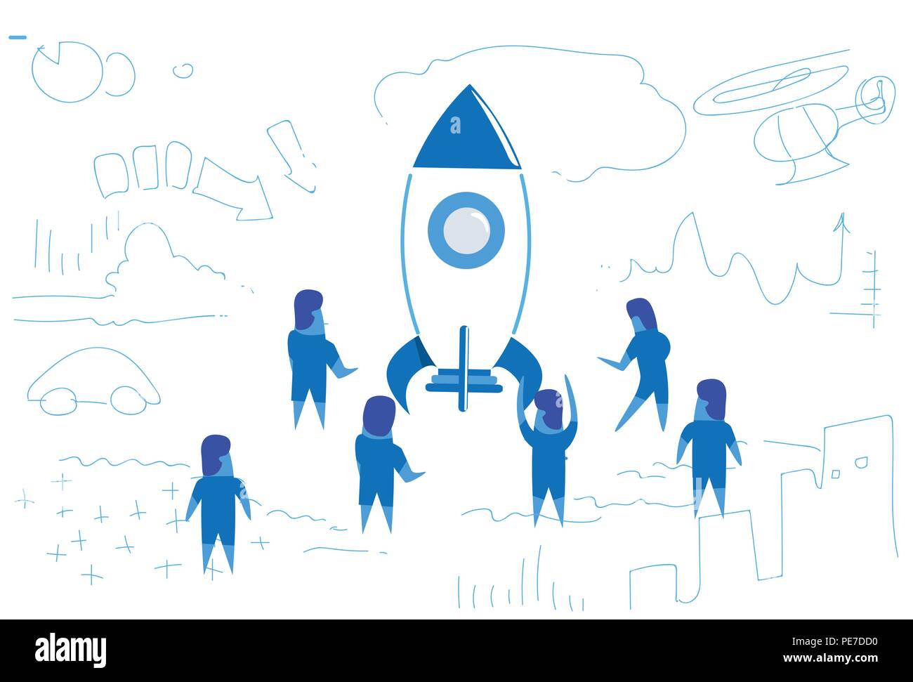 Launching career Stock Vector Images - Alamy