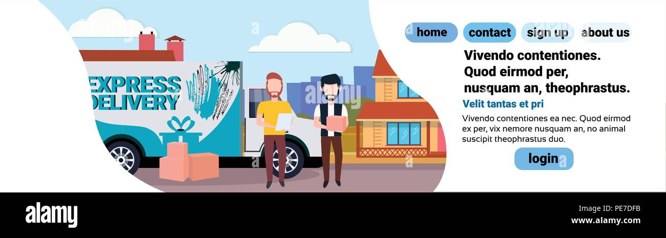 Shipping cargo checklist man Stock Vector Images - Alamy