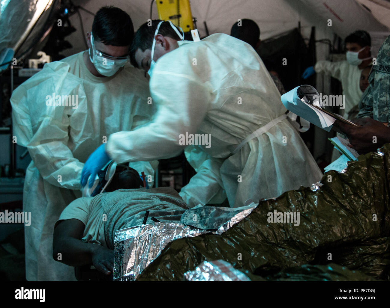 Medical Soldiers assigned to the 28th Combat Support Hospital (CSH ...