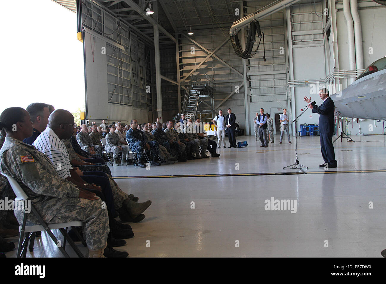 Ashton B. Carter, U.S. secretary of defense, thanked an audience of ...