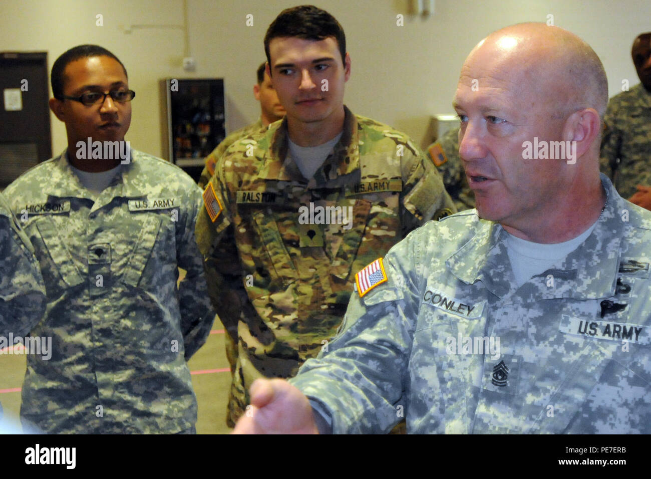 Members of the 202nd Explosive Ordnance Company, listened to Army ...