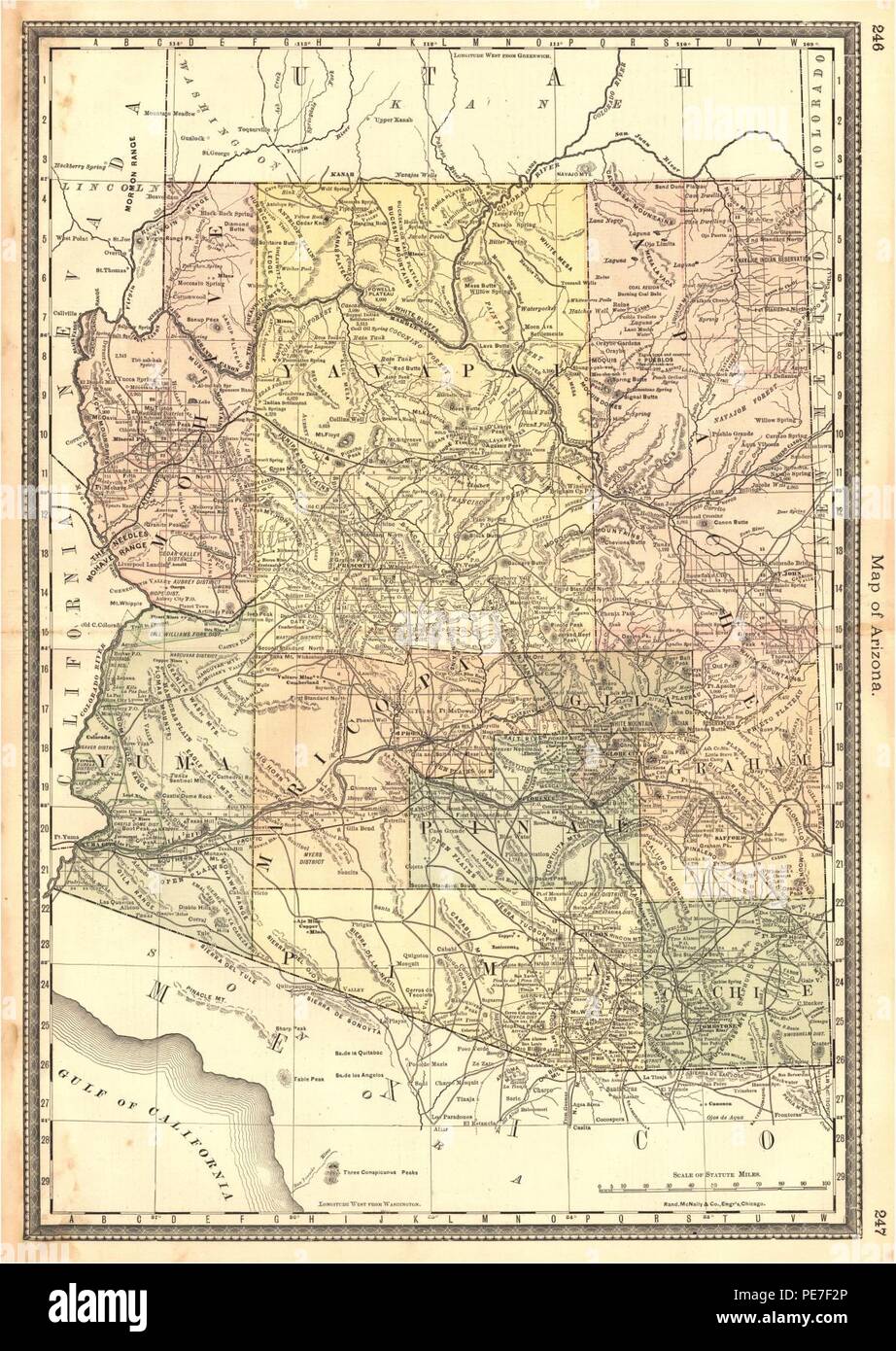 Historical arizona map hi-res stock photography and images - Alamy