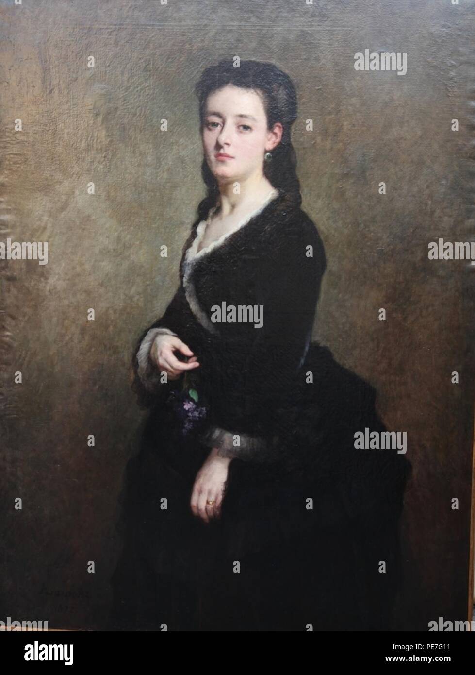Armand Laroche (1826-1903), portrait de de jeune femme Stock Photo - Alamy