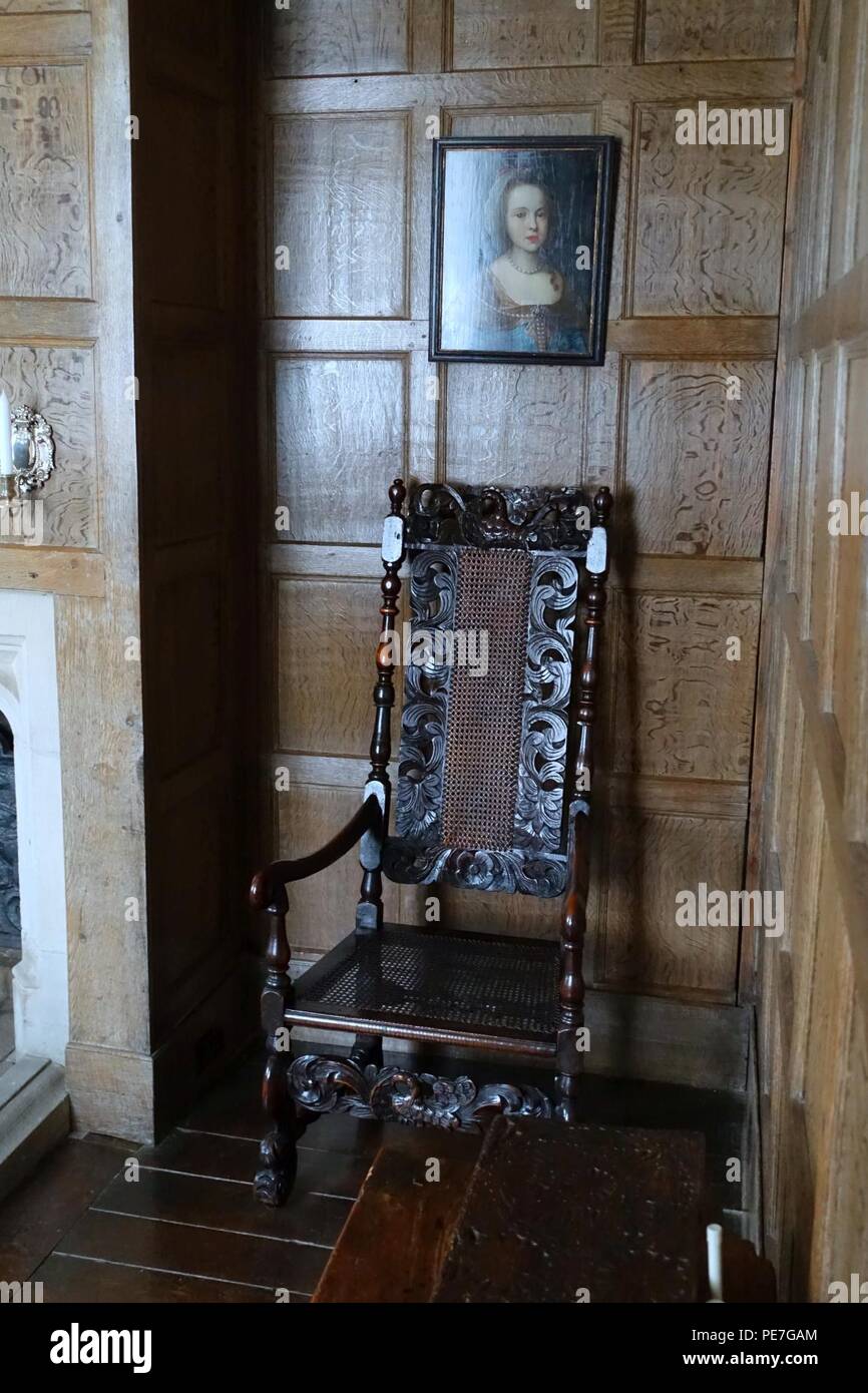 Armchair, 1660-1685, wood and cane, with An Unknown Girl, formerly ...