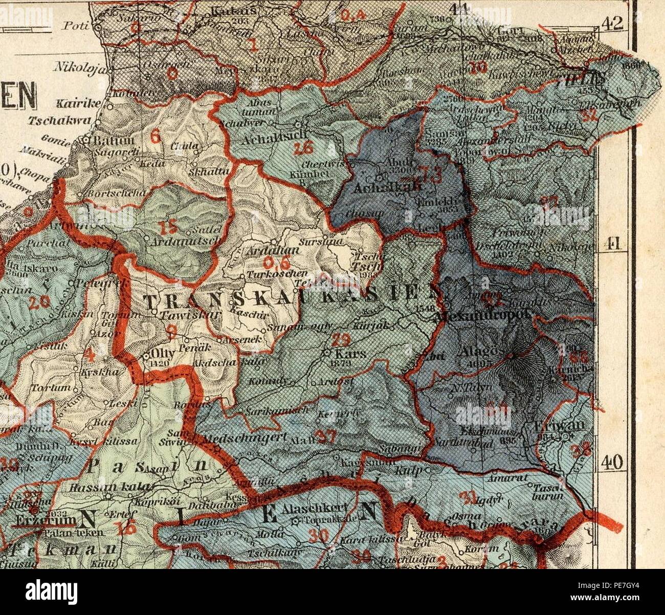 Armenian population map 1896 cropped 2 Stock Photo - Alamy