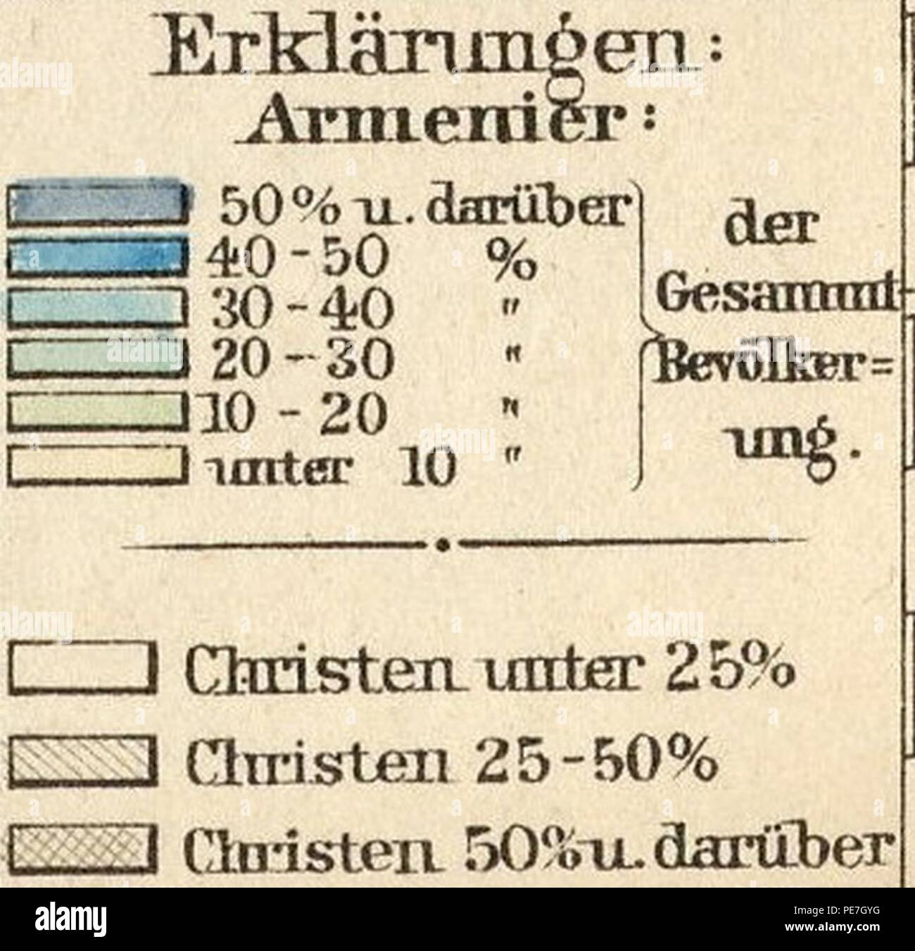 Armenian population map 1896 Erklärungen Stock Photo - Alamy