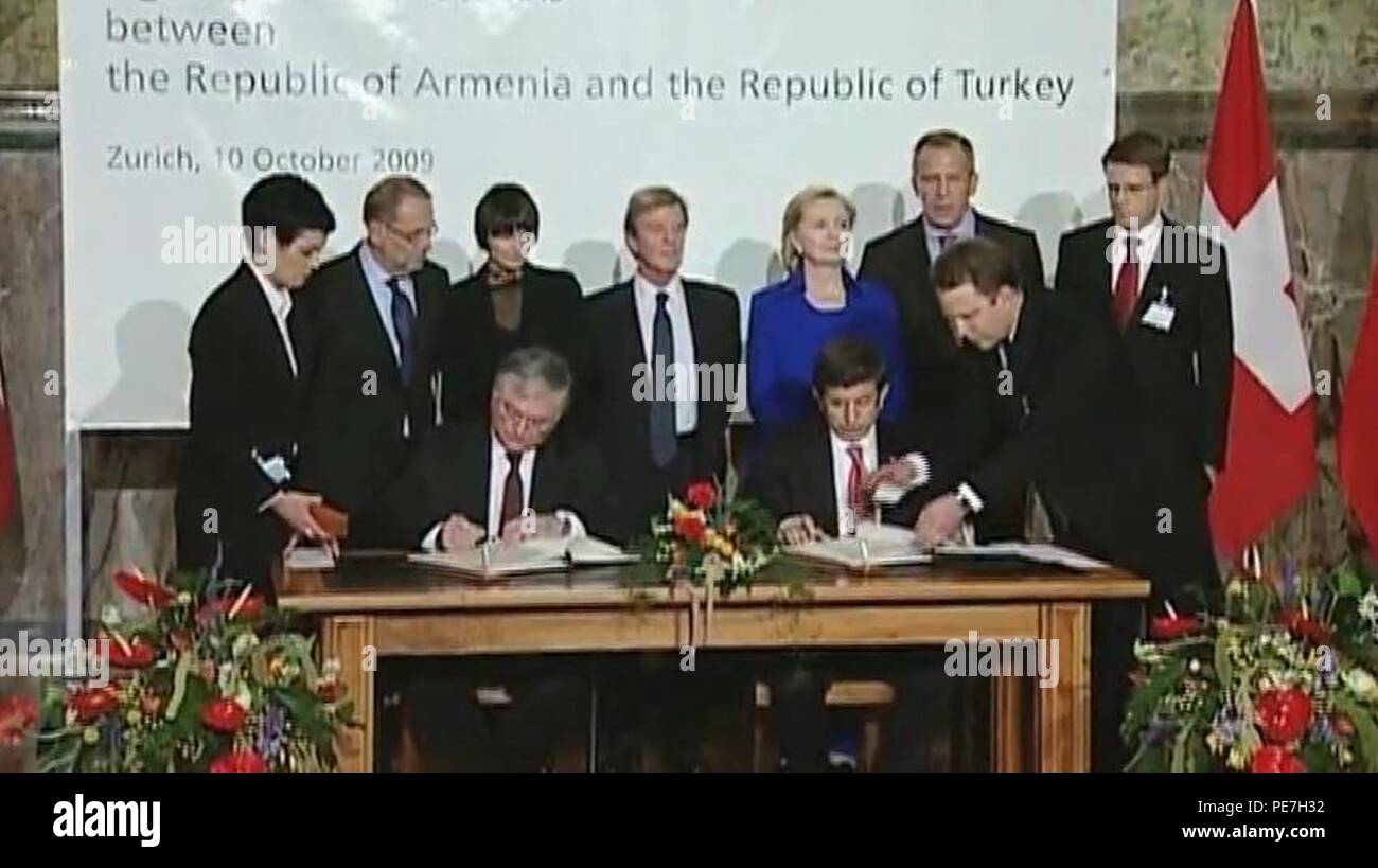 Armenian-Turkish accord signing Stock Photo - Alamy