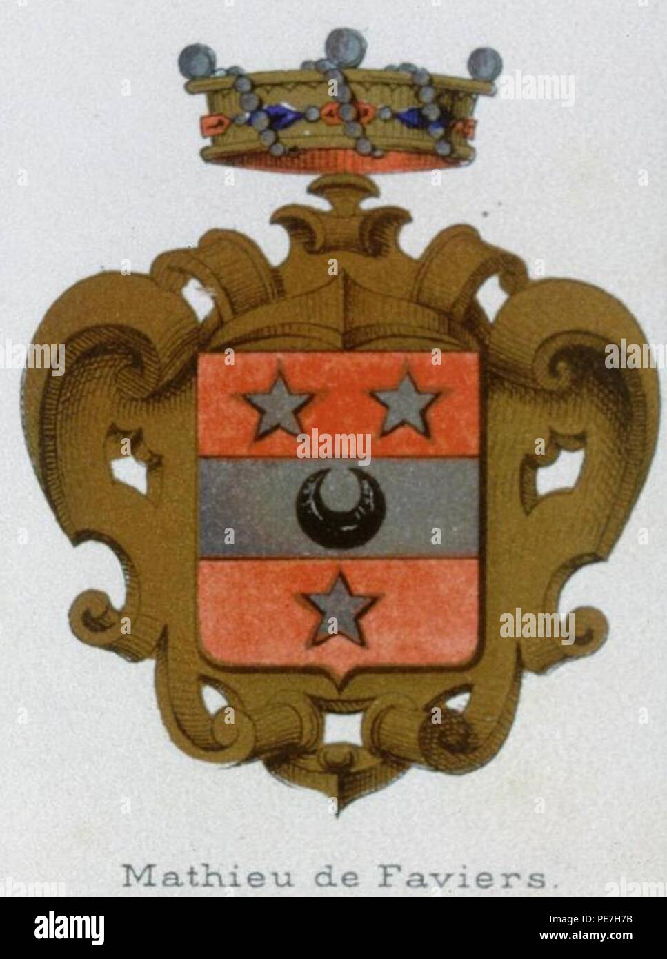 Armes Mathieu de Faviers Stock Photo - Alamy