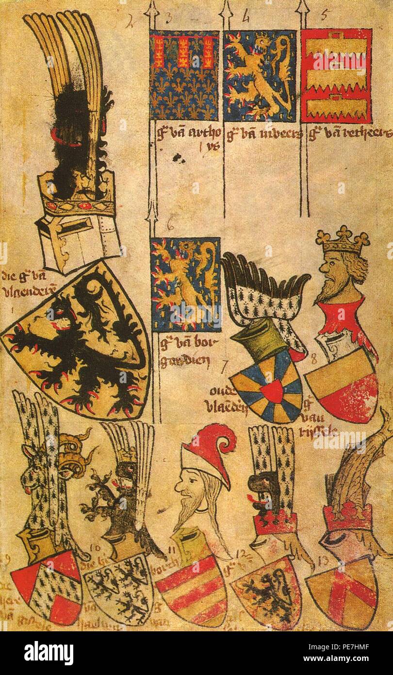 Armorial Gelre Flemish Flag Stock Photo - Alamy