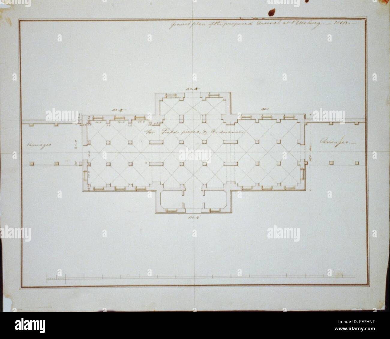 Armory (‘U.S. Arsenal‘), Pittsburgh, Pennsylvania. Ground floor plan ...