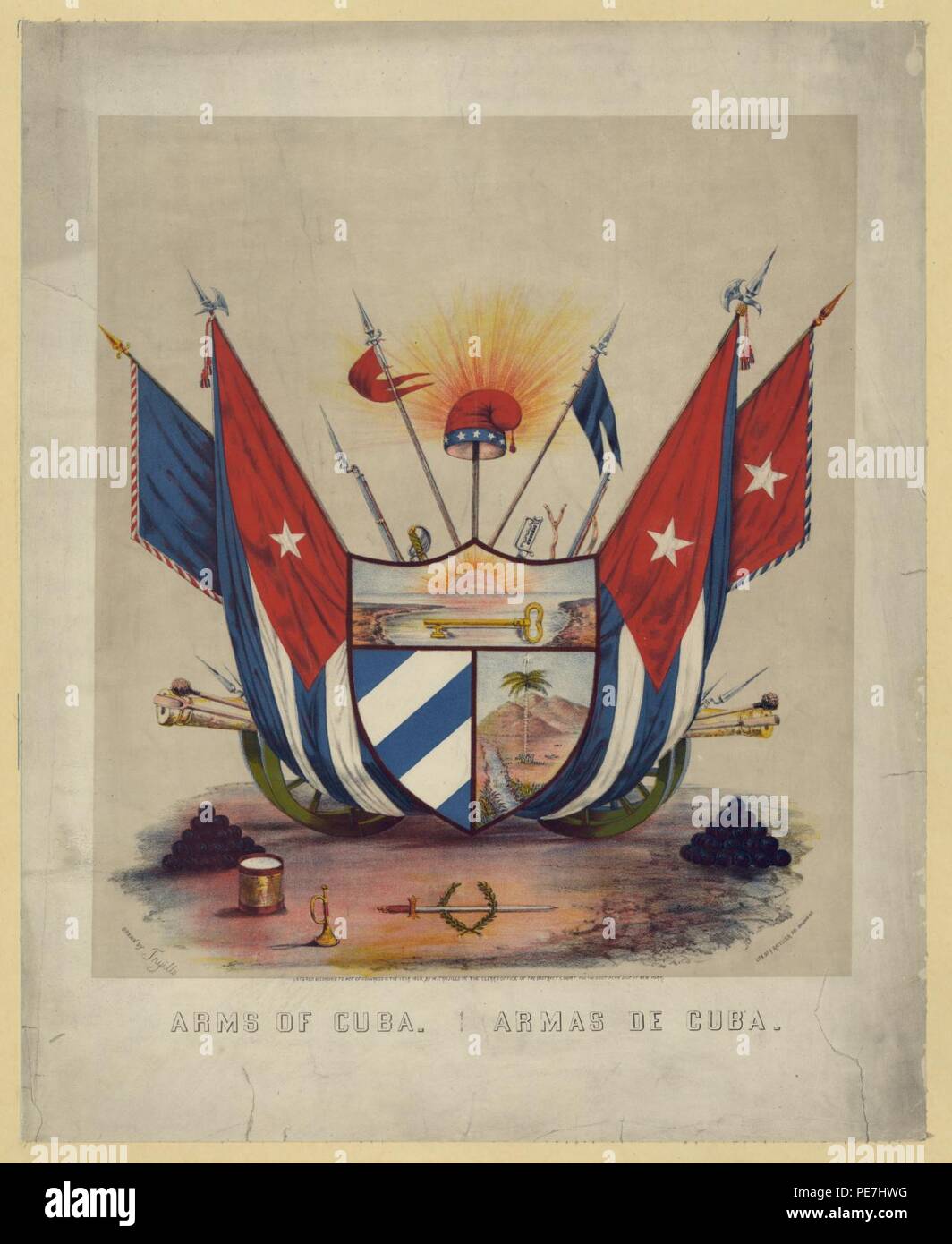 Arms of Cuba. Armas de Cuba Stock Photo - Alamy
