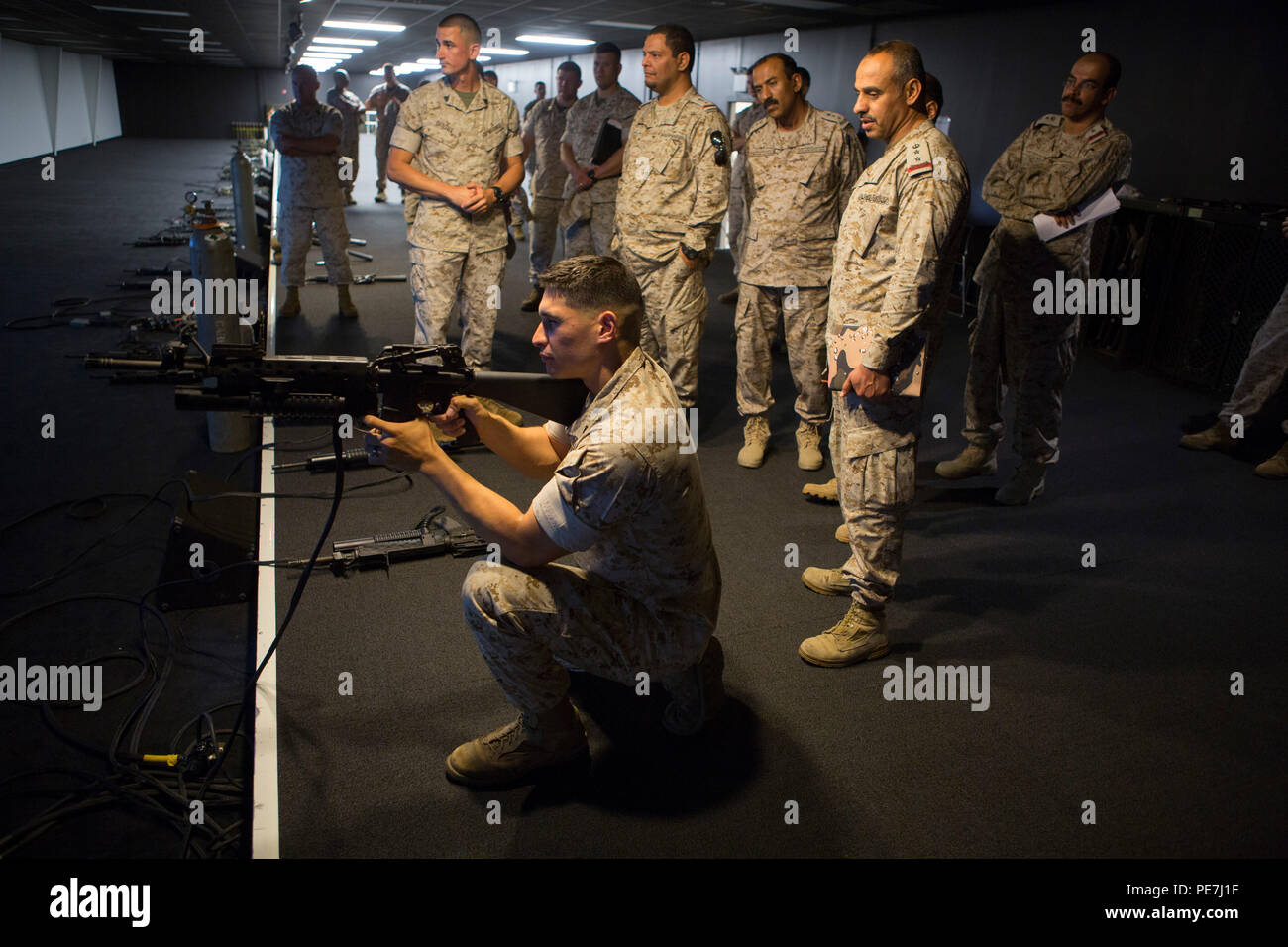 U.S. Marine Staff Sgt. Aldo Gongora, a Combat Instructor with Infantry ...