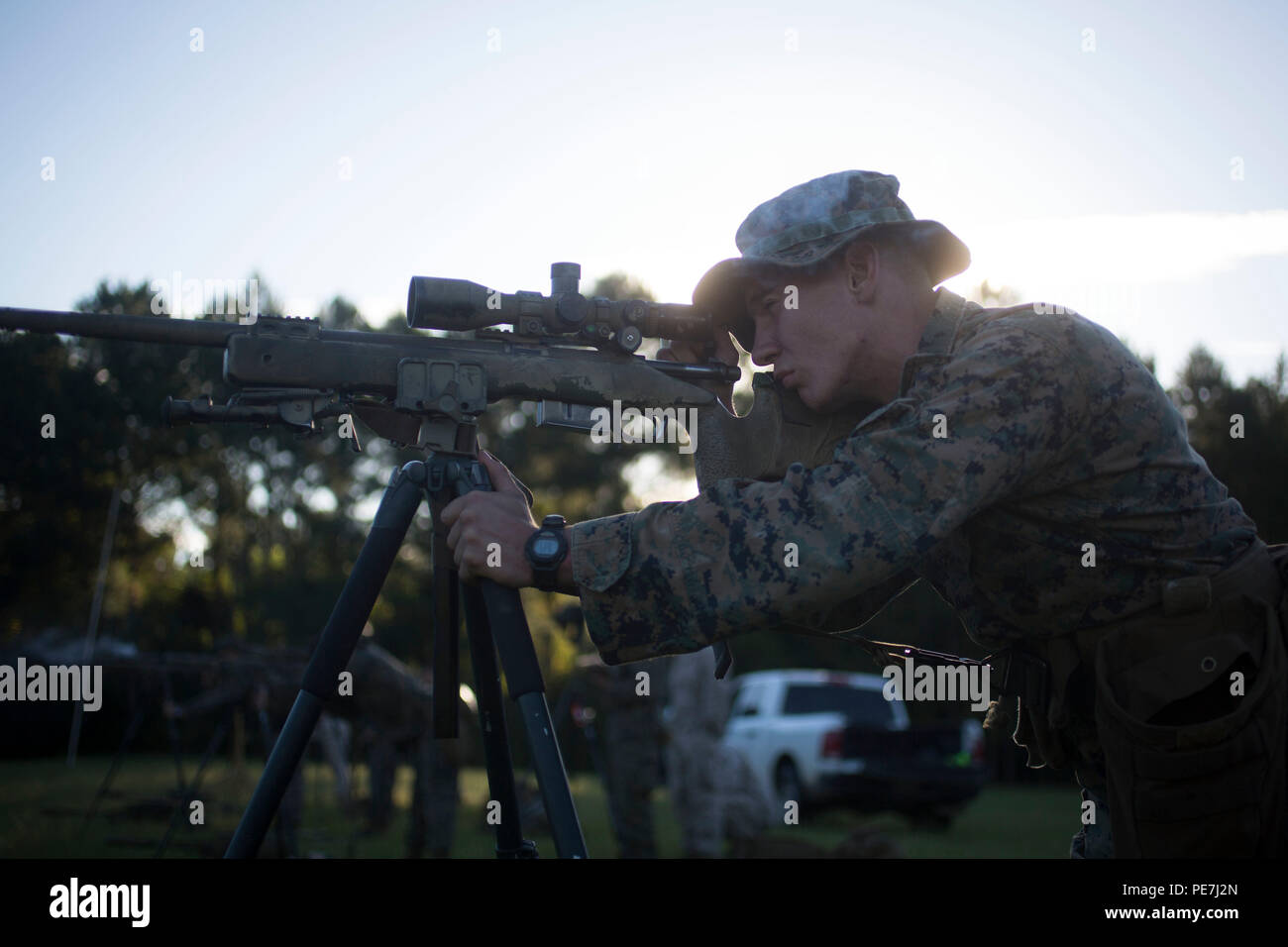 U.S. Marine Lance Cpl. Jake A. Coombs, a student with the Marine Corps ...