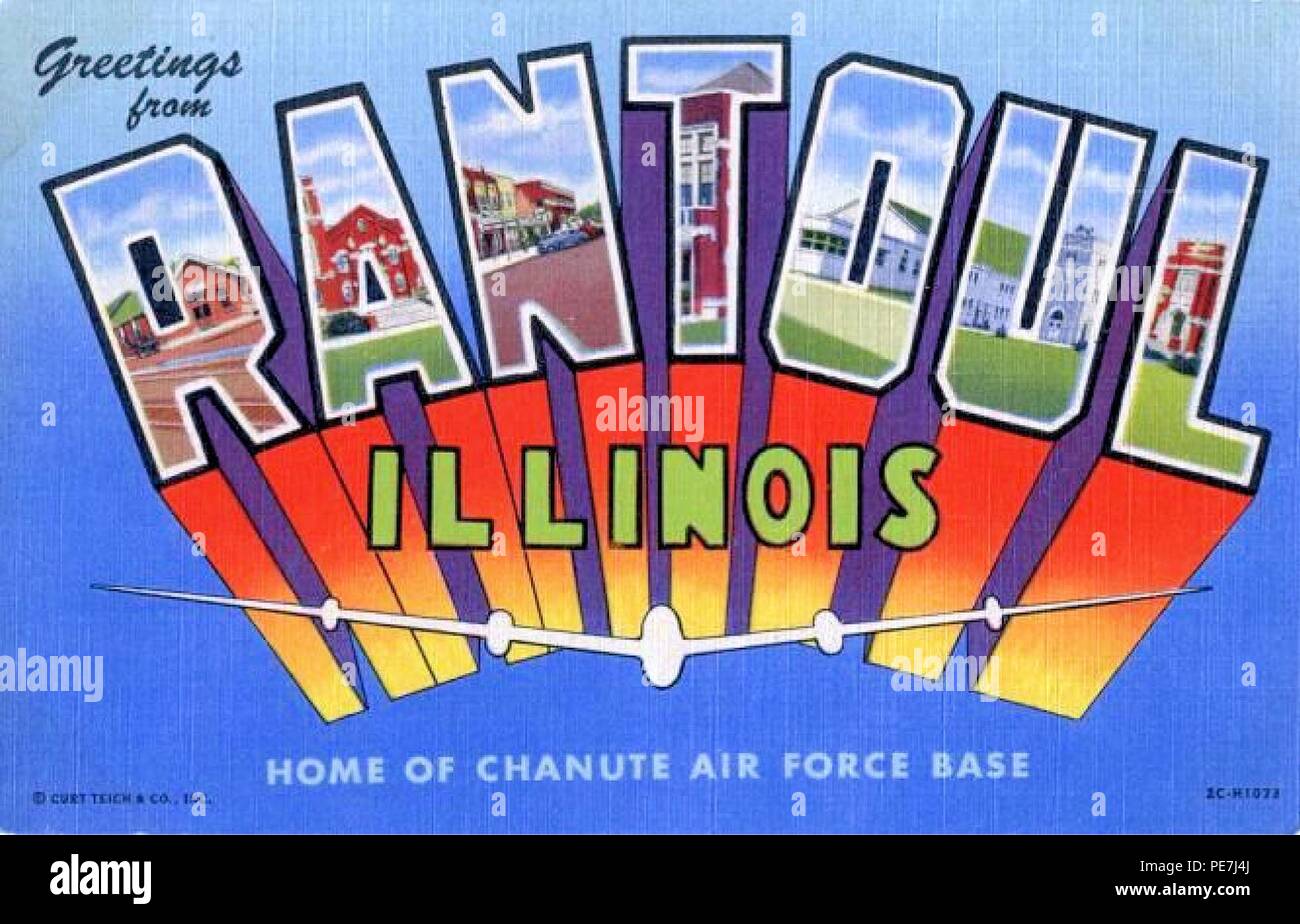 Army Air Forces - Postcard - Chanute Air Force Base Stock Photo - Alamy