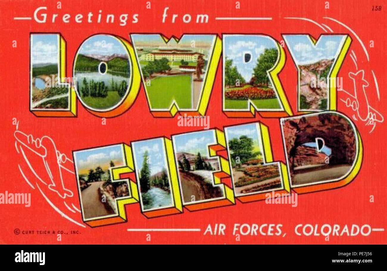 Army Air Forces - Postcard - Lowry Field Colorado Stock Photo - Alamy