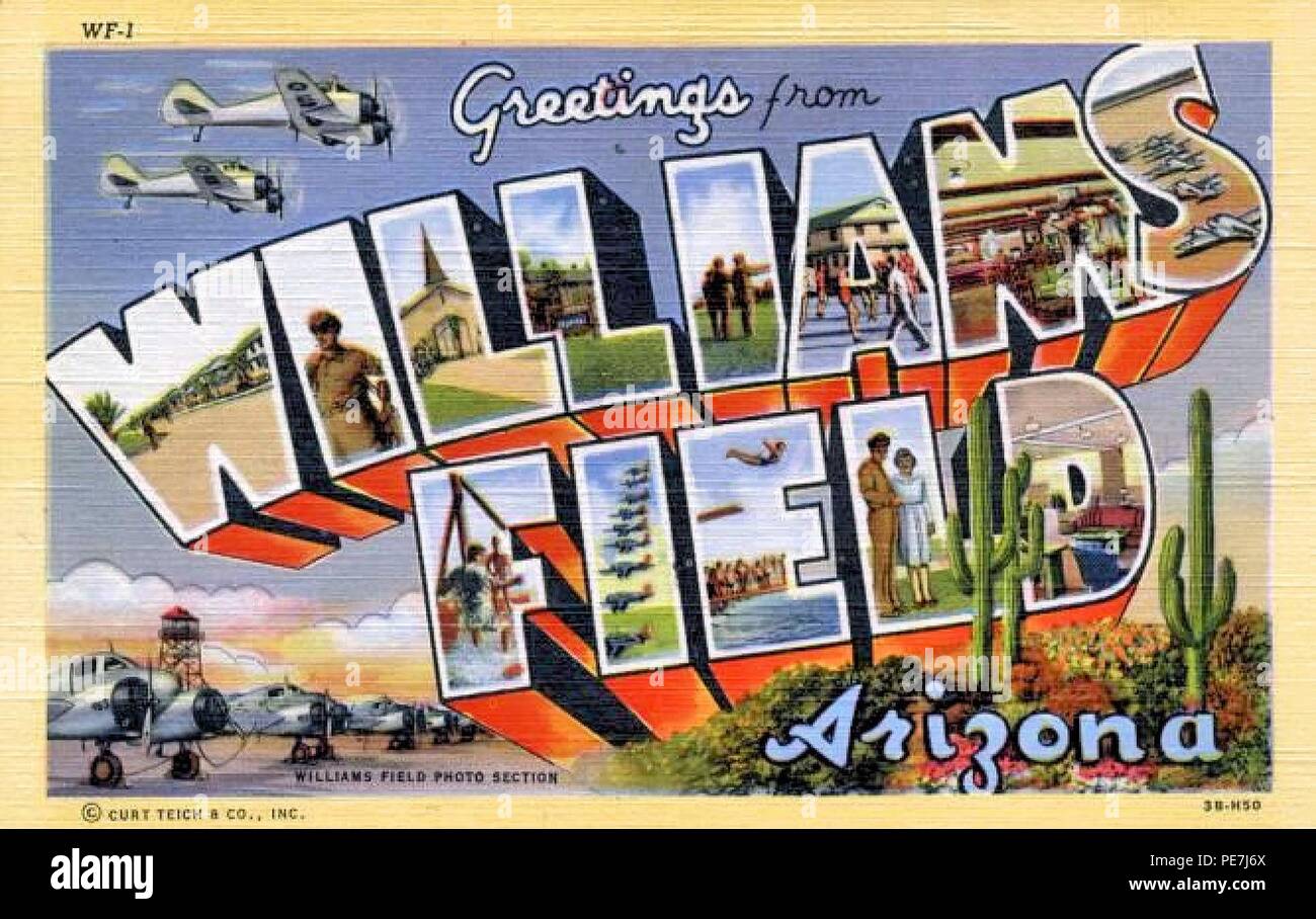 Army Air Forces - Postcard - Williams Field Arizona Stock Photo - Alamy