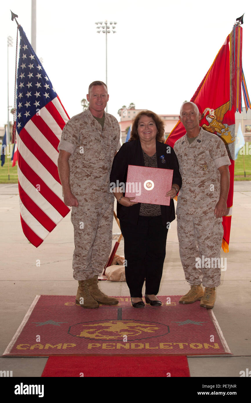 U.S. Marine Corps Brig. Gen. Edward Banta, left, Commanding General ...