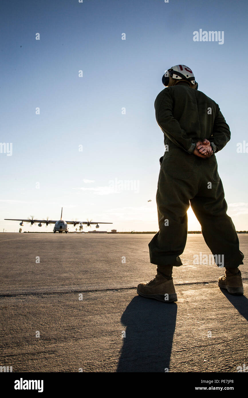 U.S. Marine Corps Staff Sgt. Dean H. Williams, a KC-130 fixed-wing ...