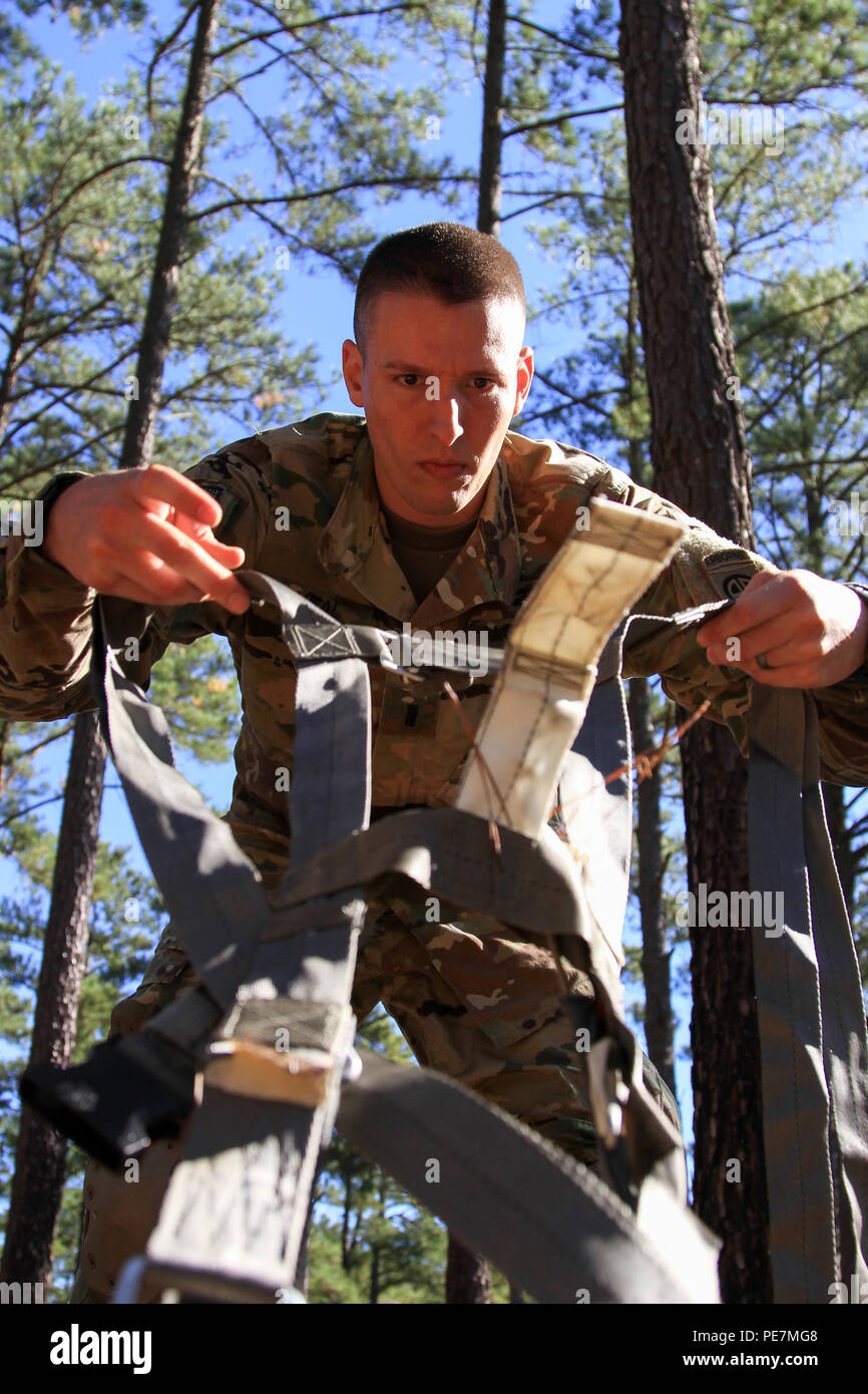 First Lt. Joshua Veal, a paratrooper assigned to the 407th Brigade ...