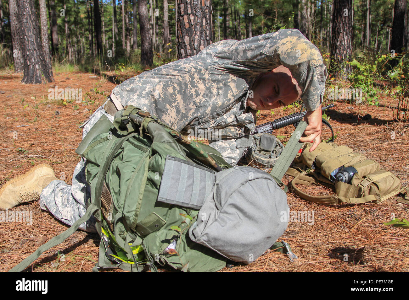 First Lt. Erik Stegall, a health services officer assigned to the 407th ...
