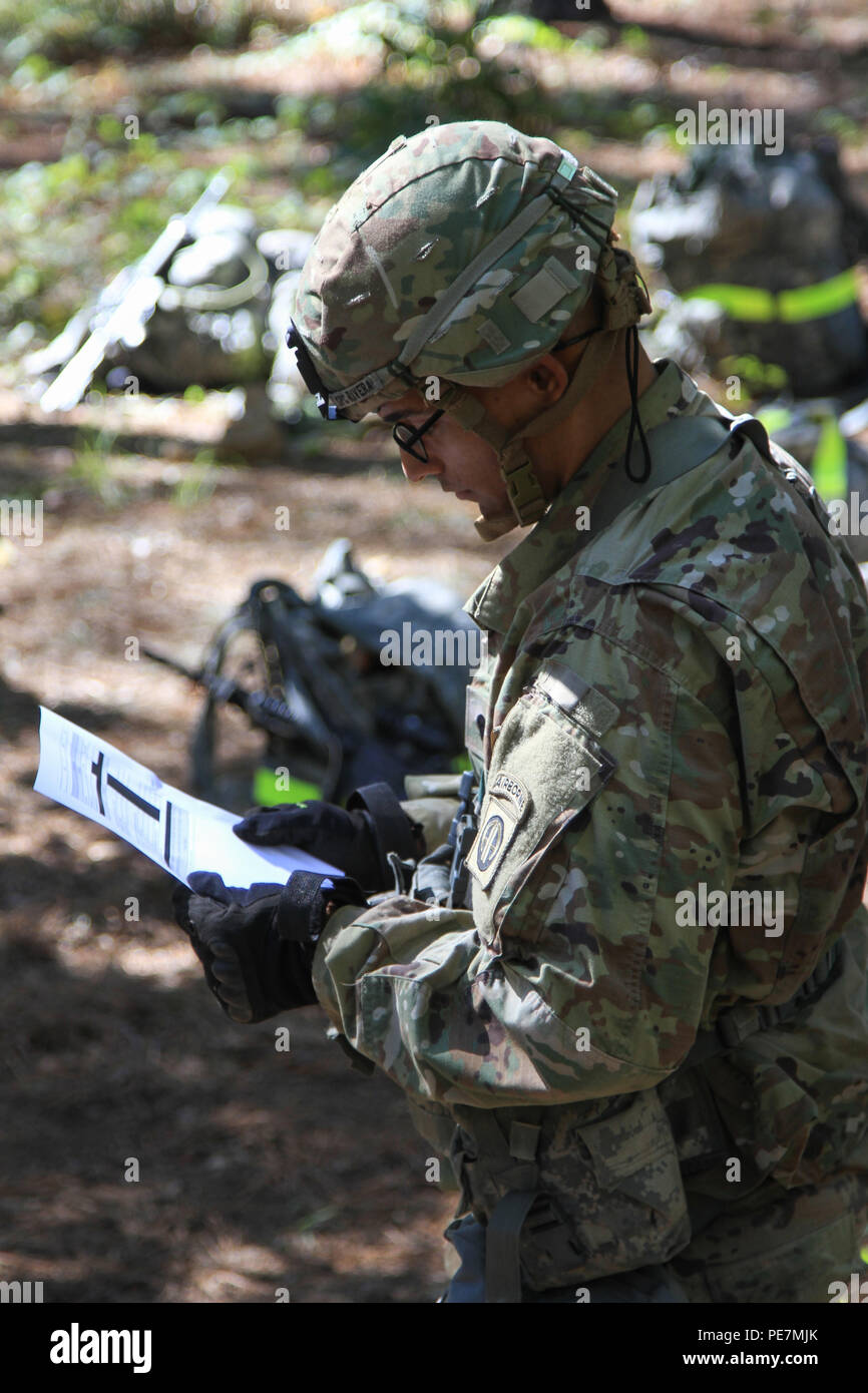 A paratrooper assigned to the 407th Brigade Support Battalion, 2nd ...