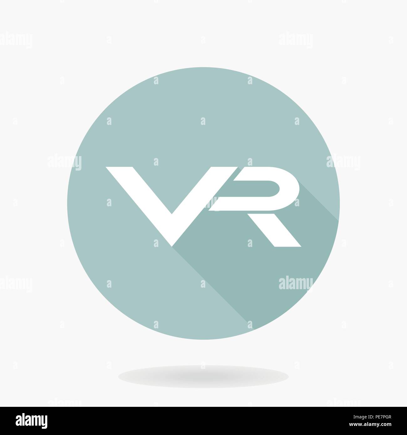 Fine Vector Flat Icon With VR Logo Stock Vector Image & Art - Alamy
