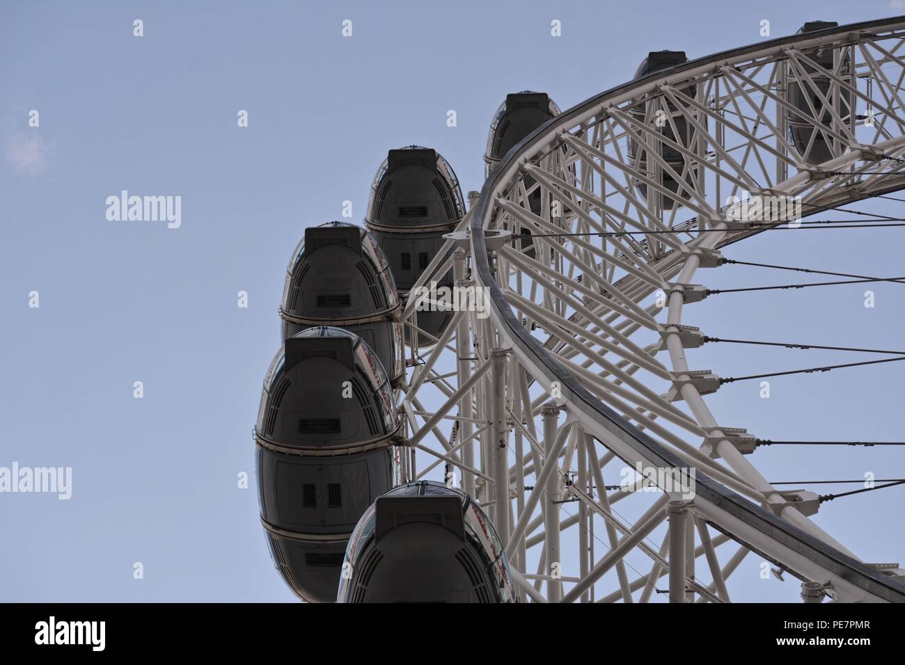 The iconic London Eye Observation Wheel along the River Thames, London ...