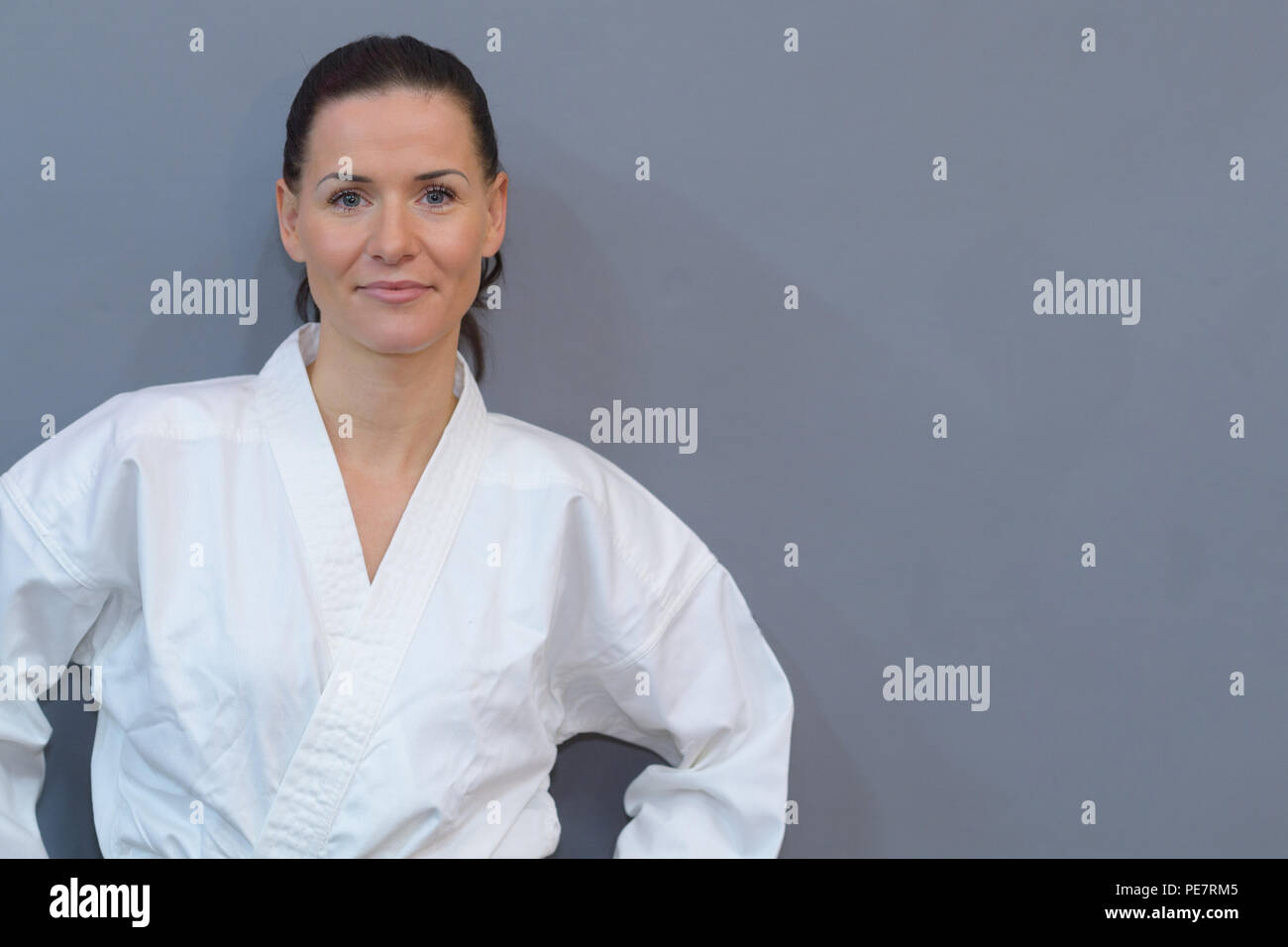female athlete practicing judo Stock Photo - Alamy