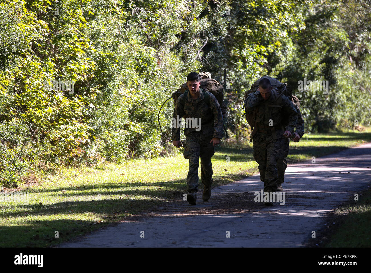 Marine candidates with the Scout Sniper Screening Platoon, 2nd ...