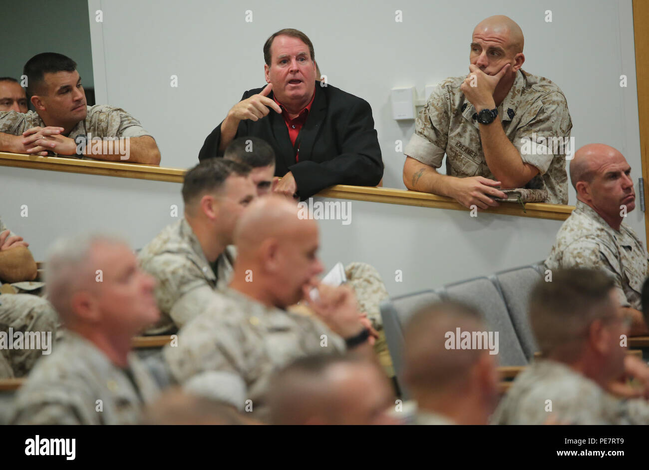 Marine officers and staff non-commissioned officers with II Marine ...