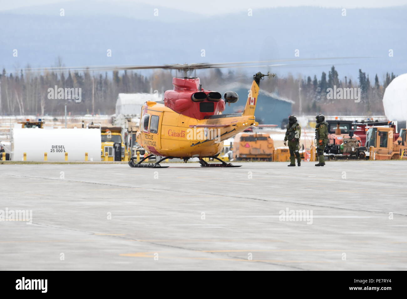 A Canadian Combat Support team from 5 Wing Goose Bay, Canada, prepares ...