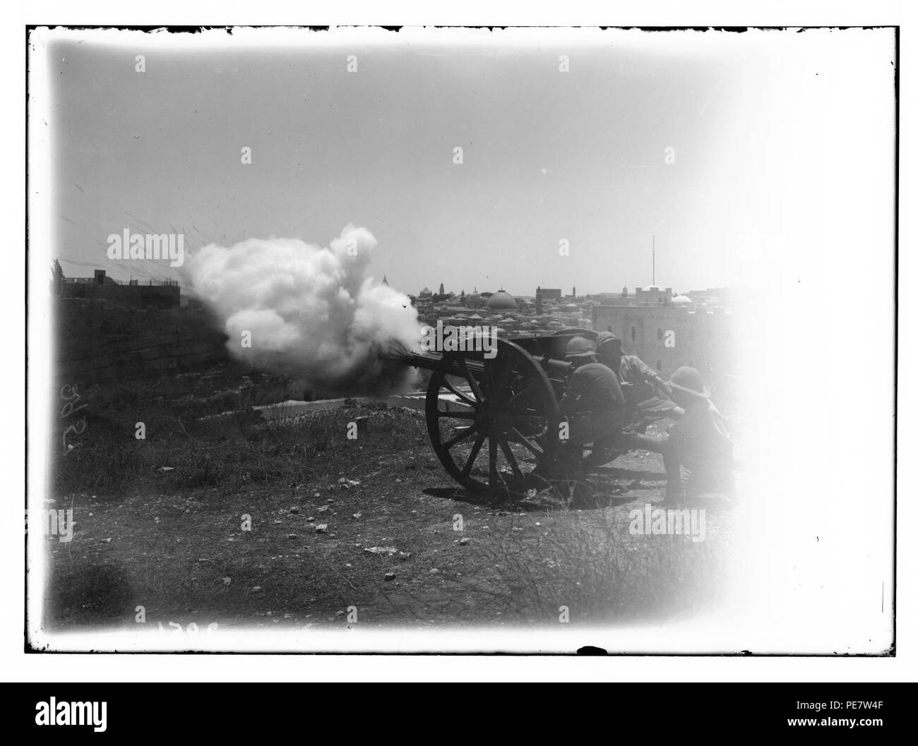 Around the city wall (Jerusalem). Firing Ramadan Cannon on Gordon's ...