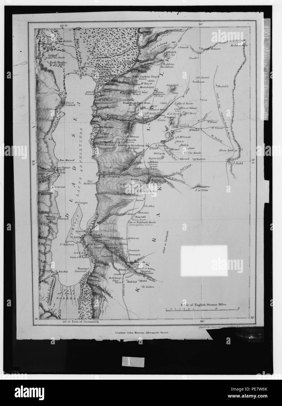 Around the Dead Sea. Map of the Dead Sea Stock Photo - Alamy