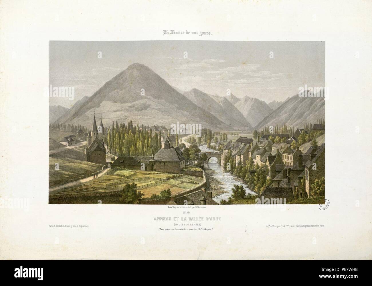 Arreau vue de la route du col daspin hi-res stock photography and ...