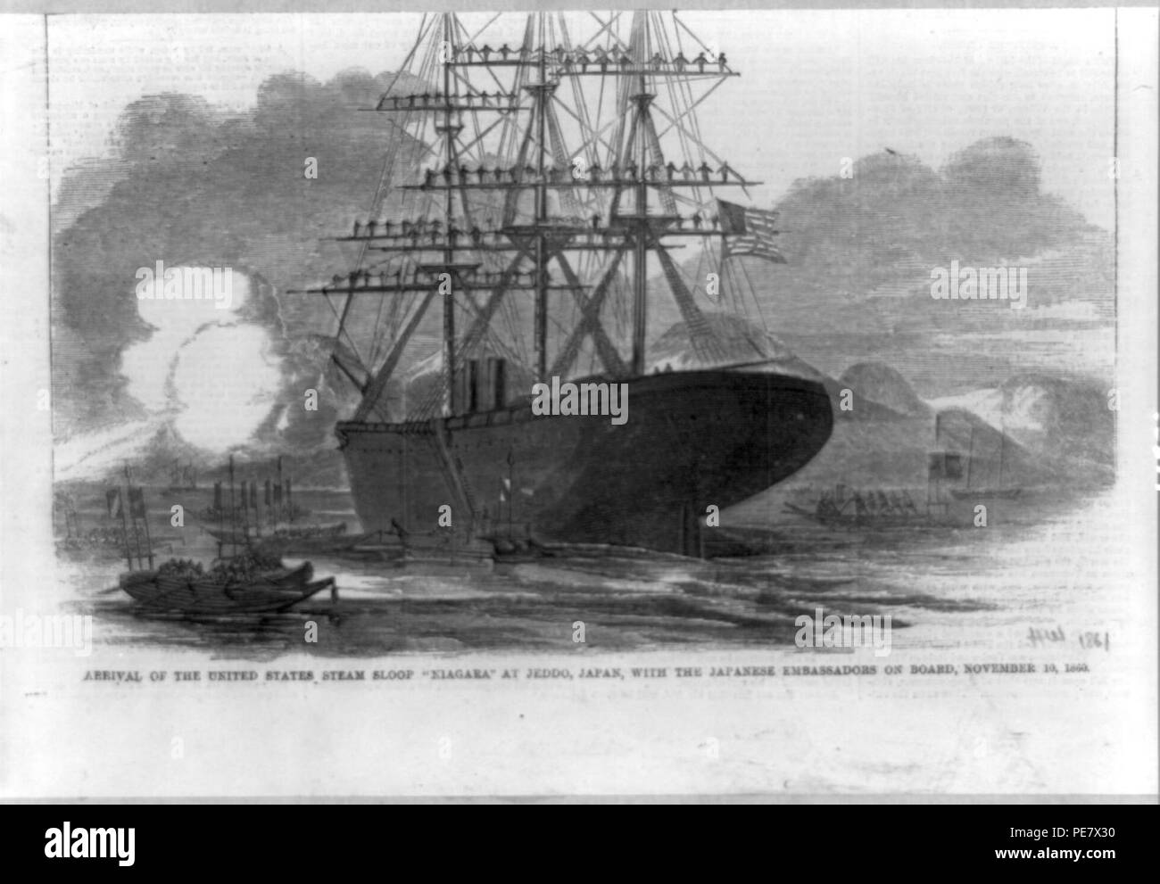 United states steam sloop Black and White Stock Photos & Images - Alamy