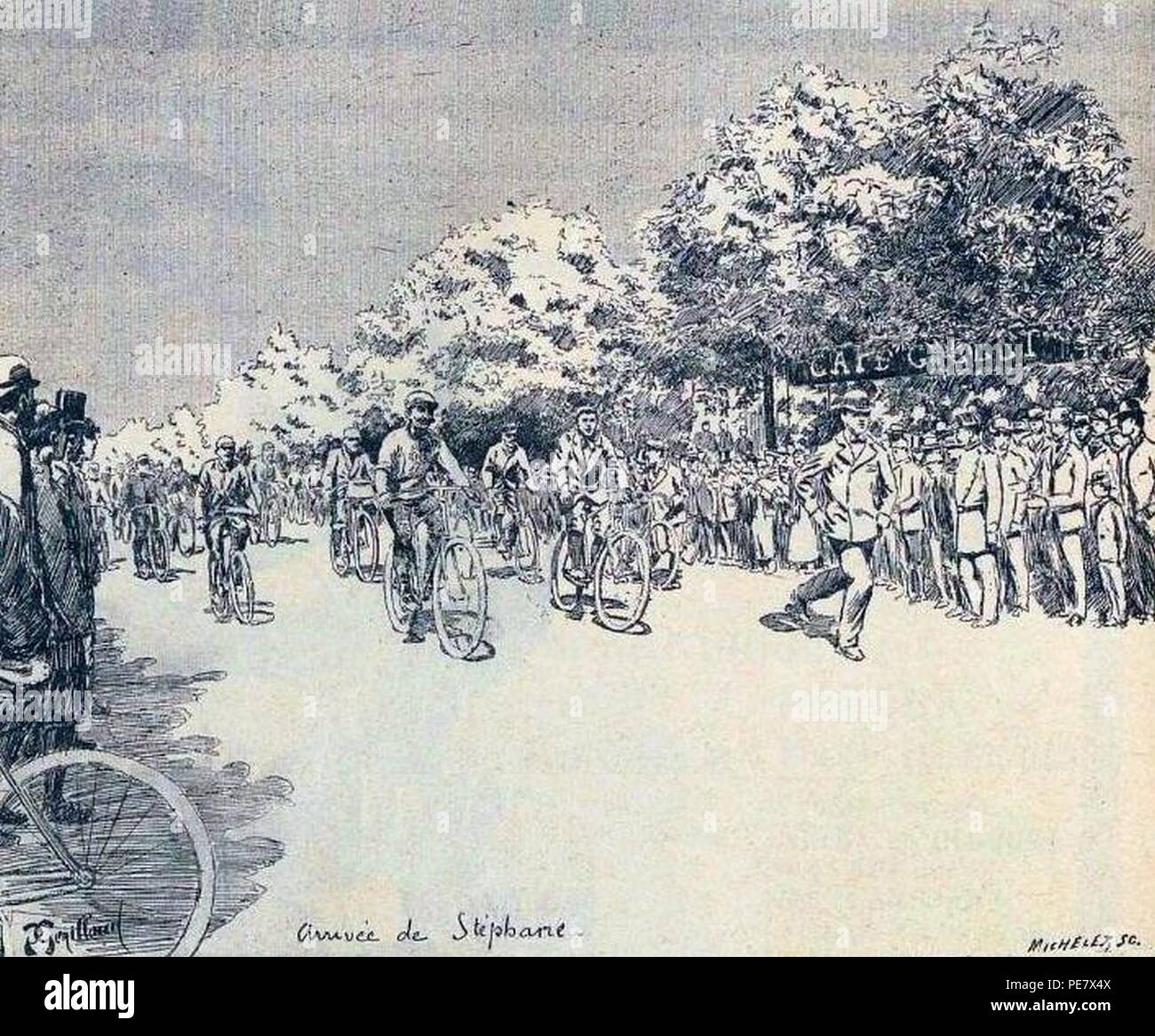 Arrivée de Bordeaux-Paris 1892 Stock Photo - Alamy