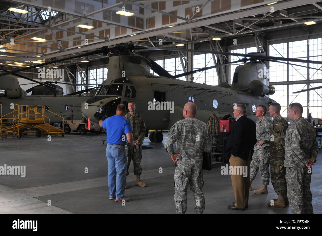 Deputy Aviation Program Manager Michael Walsh gives Maj. Gen. David ...