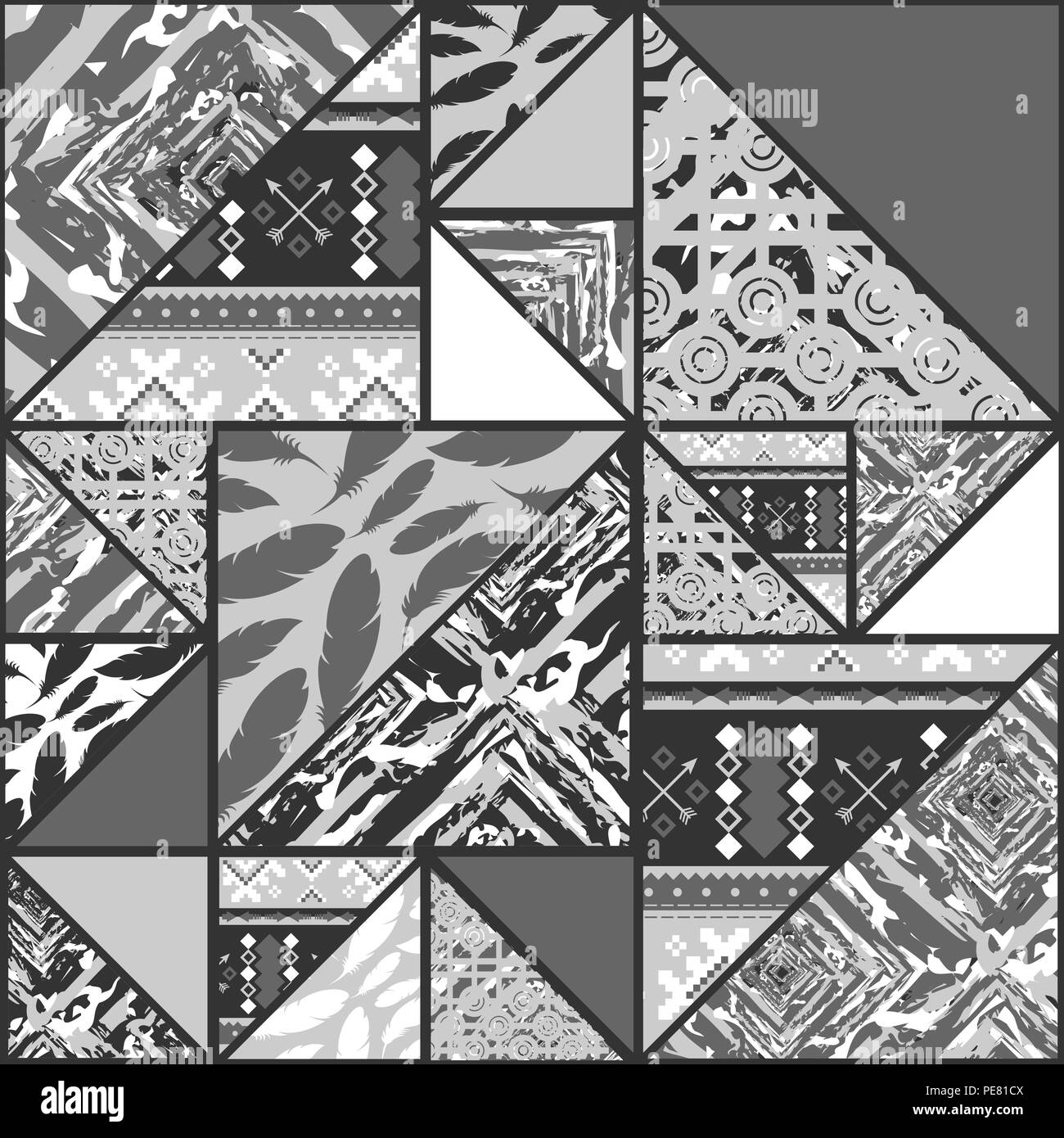 African pattern Black and White Stock Photos & Images - Alamy