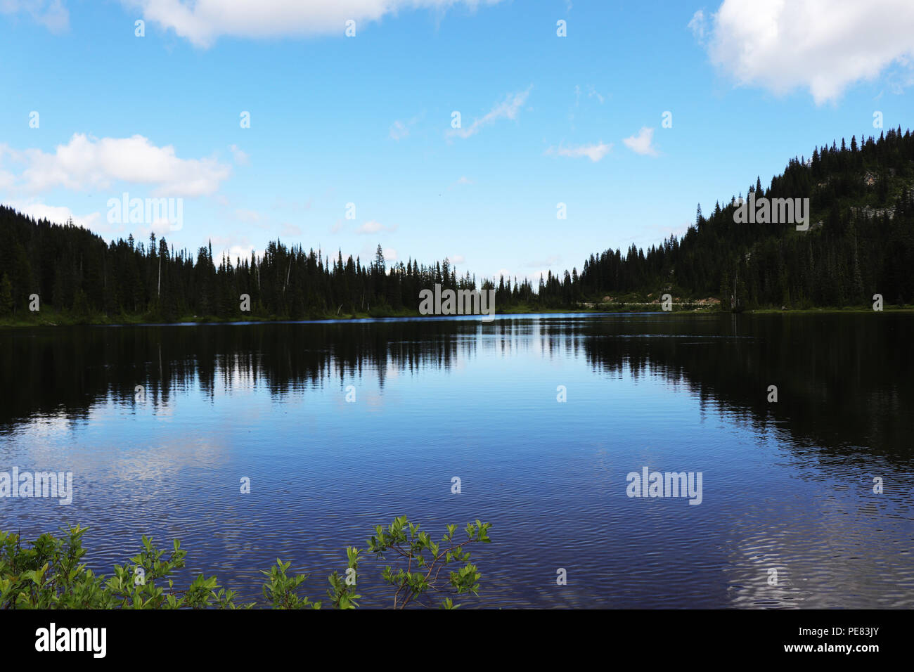 Reflection Lake at Mount Rainier National Park, Washington Stock Photo ...