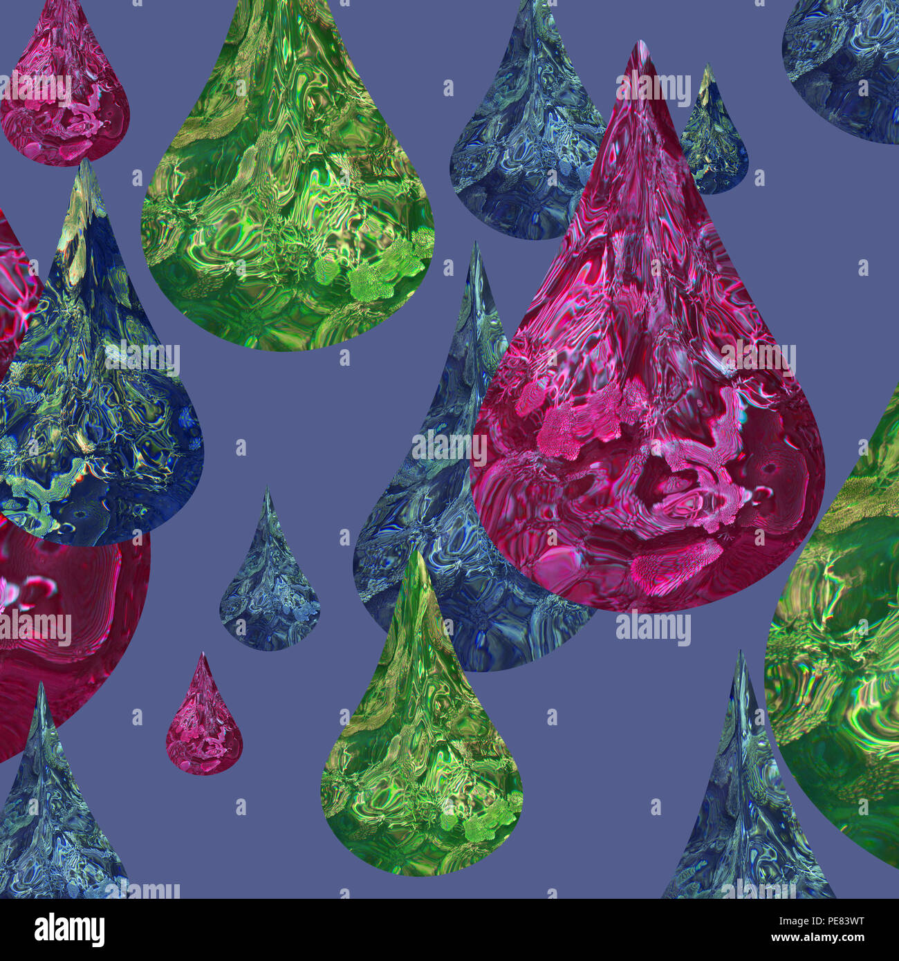 Abstract background of multi-colored drops. Design a screensaver ...