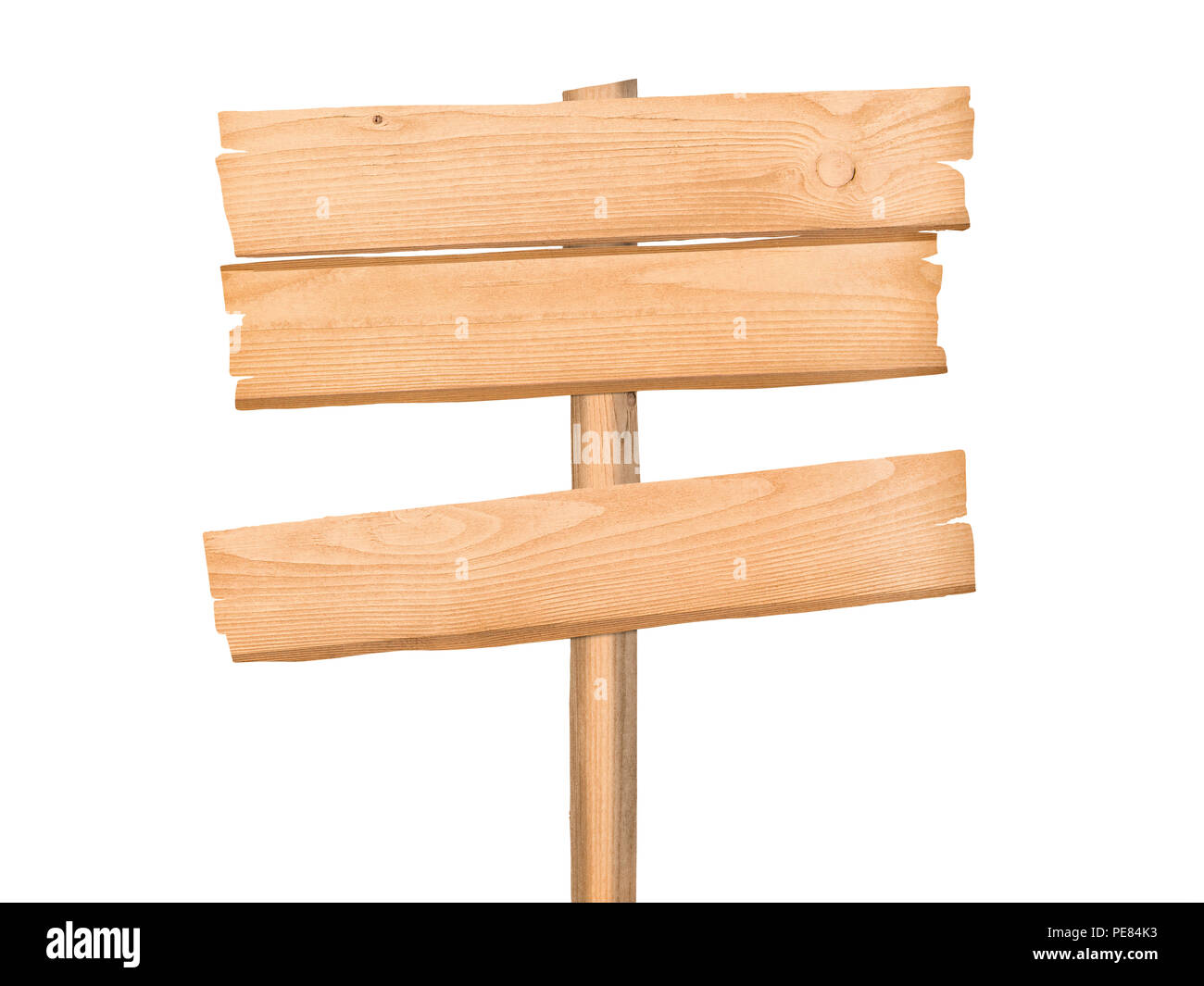 Blank Wooden Signpost